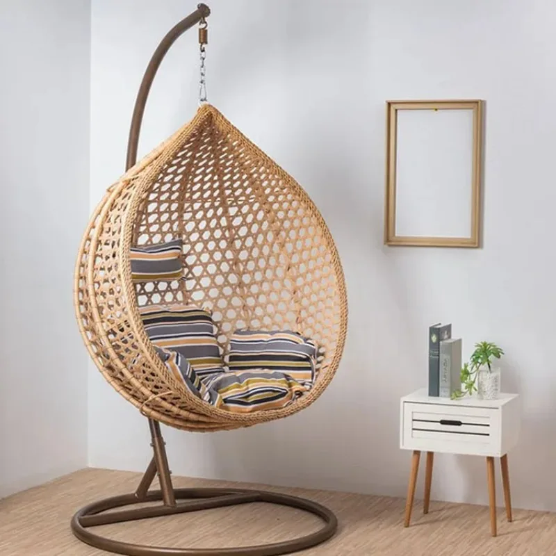 Modern-Rattan-Hanging-Egg-Chair-With-Stand-Patio-Swings-Rocking-Basket ...