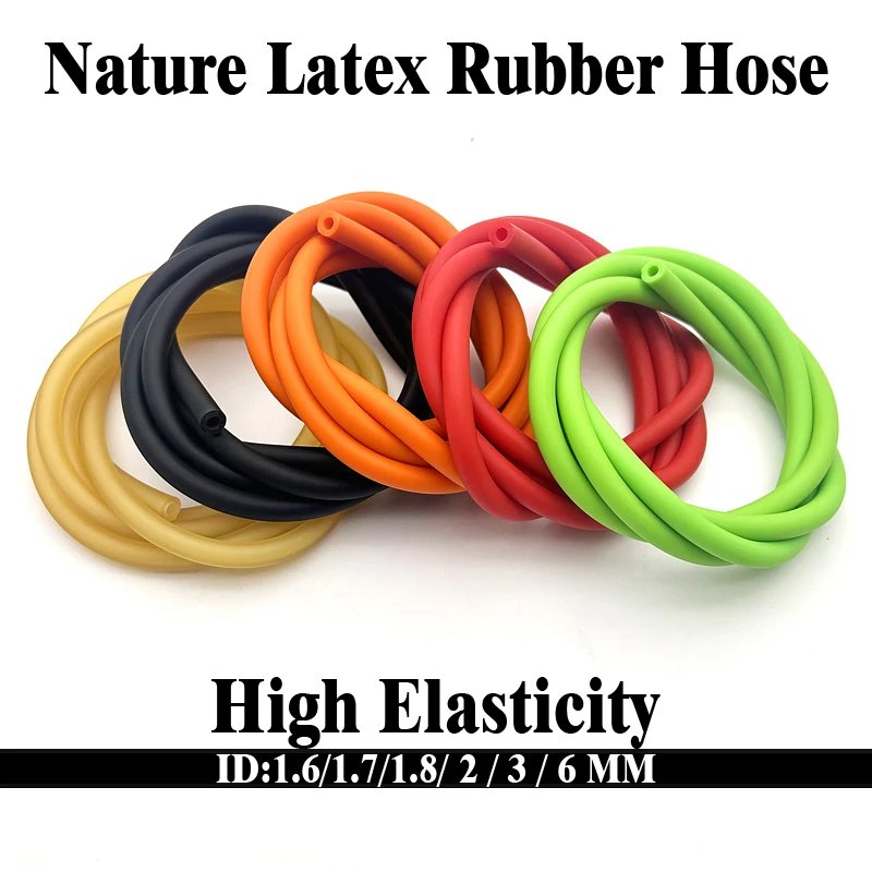 Various Colors Premium Stretchy Nature Latex Tube Hose ID 1.6/1.7/1.8/2 ...