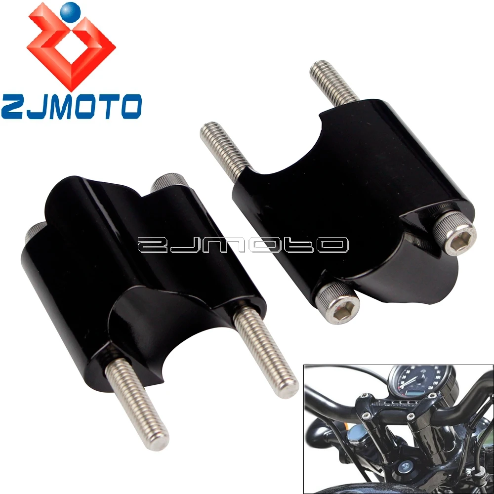 Motorcycle-1-Handlebar-Riser-Mount-Heighten-Block-Rise-Height-2-Riser ...