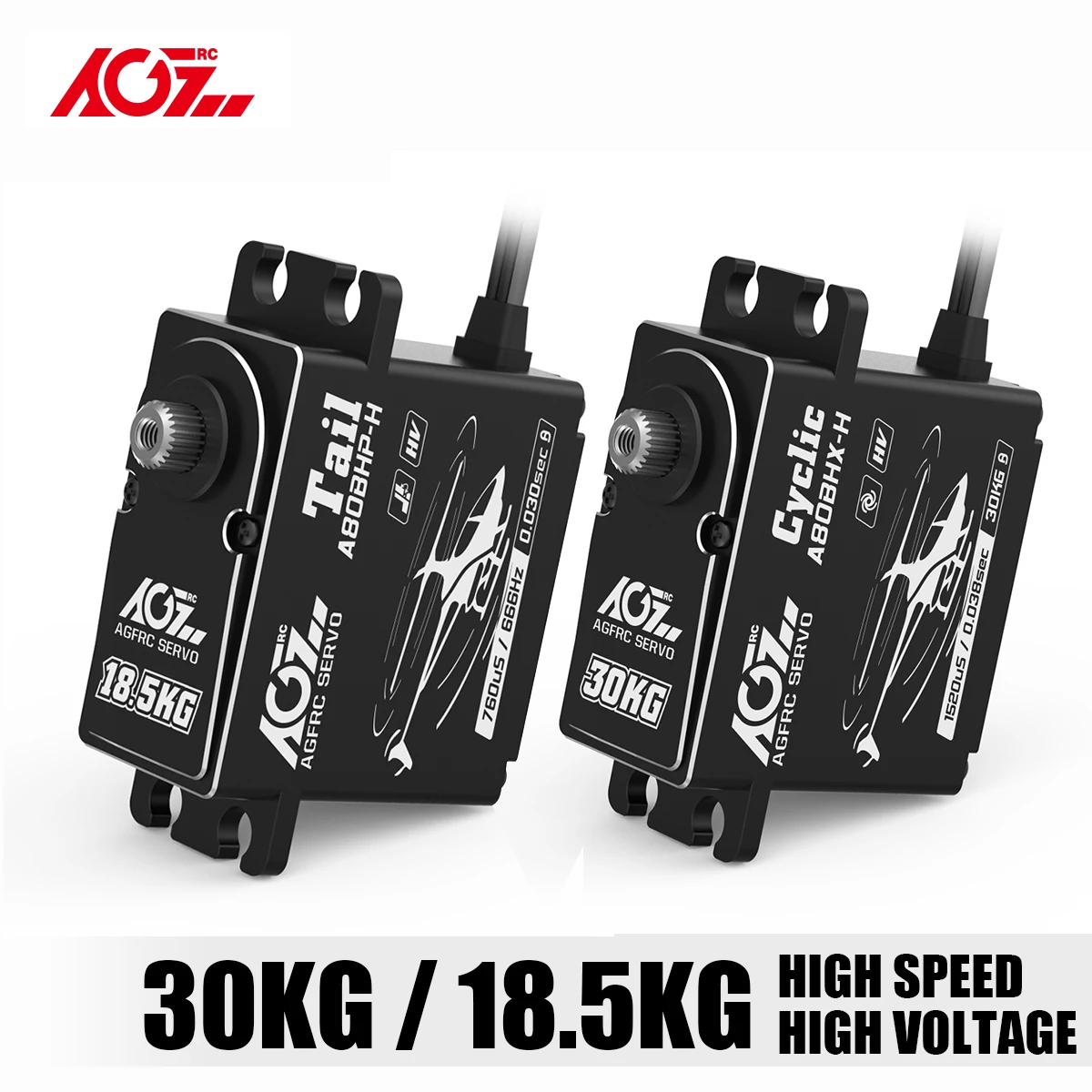 AGFRC-A80BHP-H-Tail-18-5KG-A80BHX-H-Cyclic-30KG-HV-Fast-Speed-Brushless ...