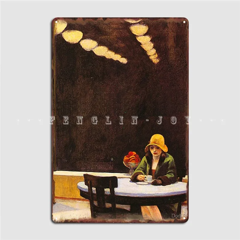 Vintage Edward Hopper Automat Metal Sign Club Pub Garage Customize Wall ...