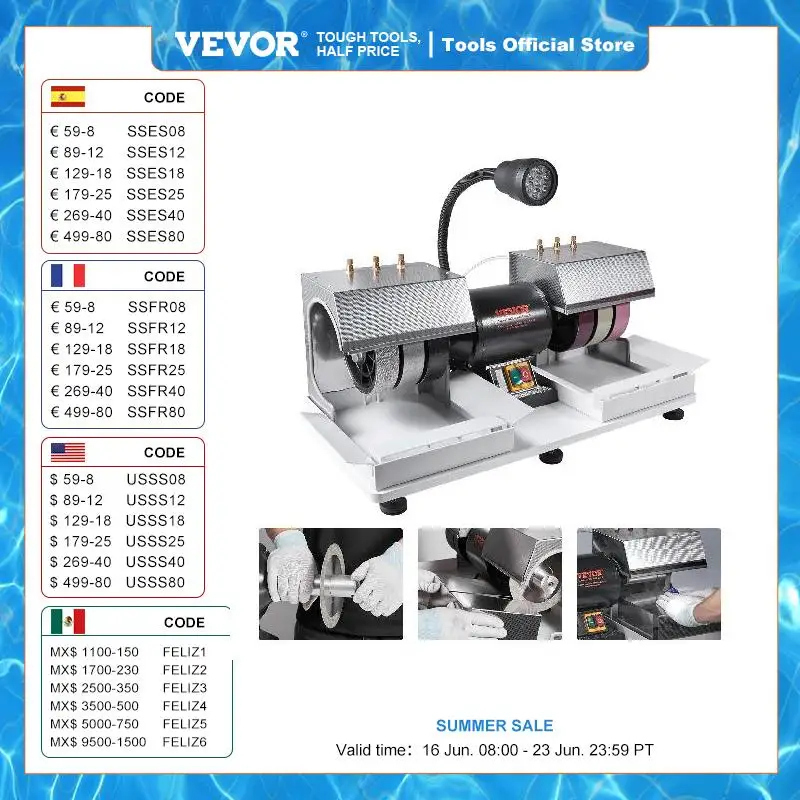 VEVOR-Cabbing-Machine-6-2HP-1800rpm-Efficient-Lapidary-Rock-Grinder ...