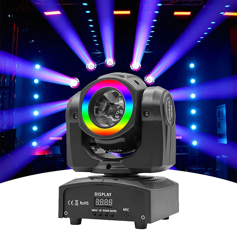 60W-LED-Mini-Moving-Head-Spot-Beam-Lamp-With-Halo-Effect-RGBW-4in1-DMX ...