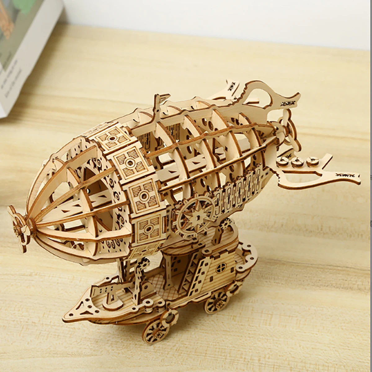 Airship-3D-Car-Wooden-Puzzle-Scale-Model-DIY-Model-Kit-Handcraft-Gift ...