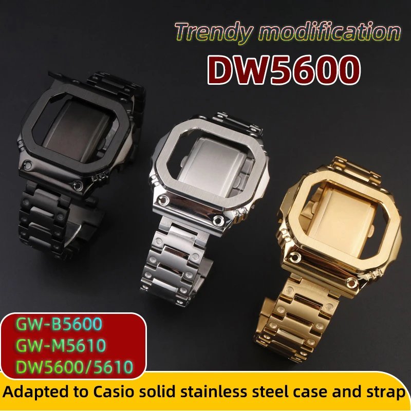 DW5600-mod-kit-for-Casio3229-DW-5600-5610-case-strap-Metal-case ...