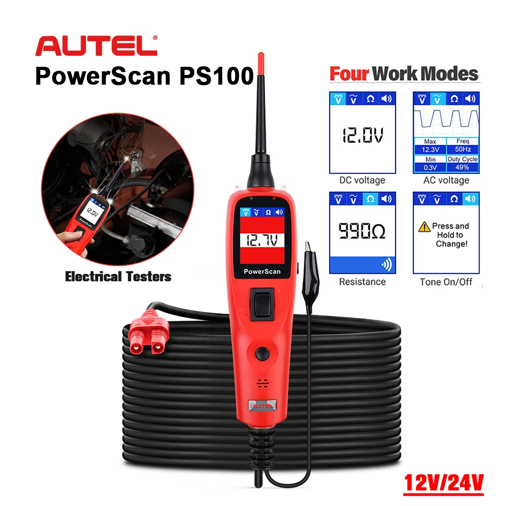 Autel-Power-Scan-PS100-probador-de-circuito-de-coche-Kit-de-sonda-de ...