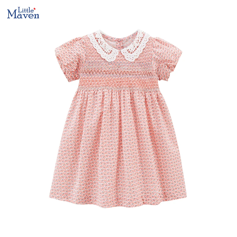 Little-maven-2024-Summer-Baby-Girls-Princess-Birthday-Dress-Cotton ...