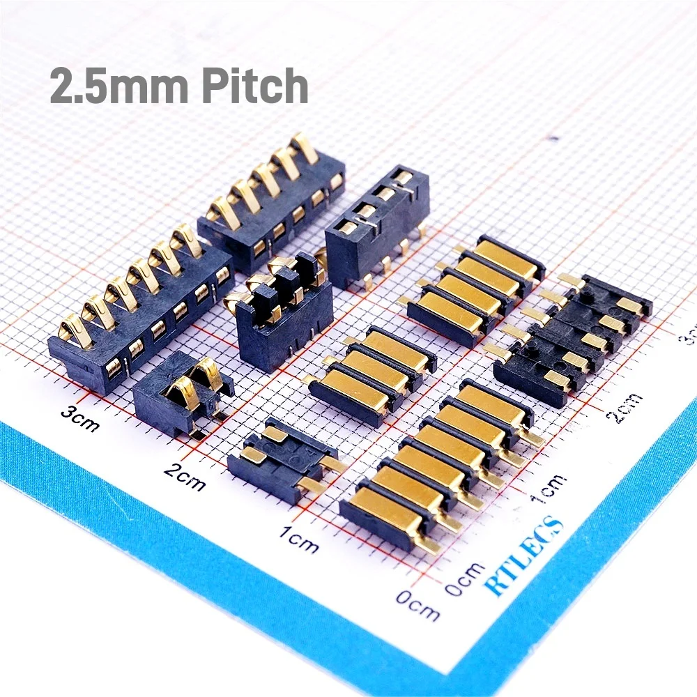5-20pcs-Spring-Compression-Contact-2-5-mm-Pitch-2-3-4-5-6Pin-Female ...