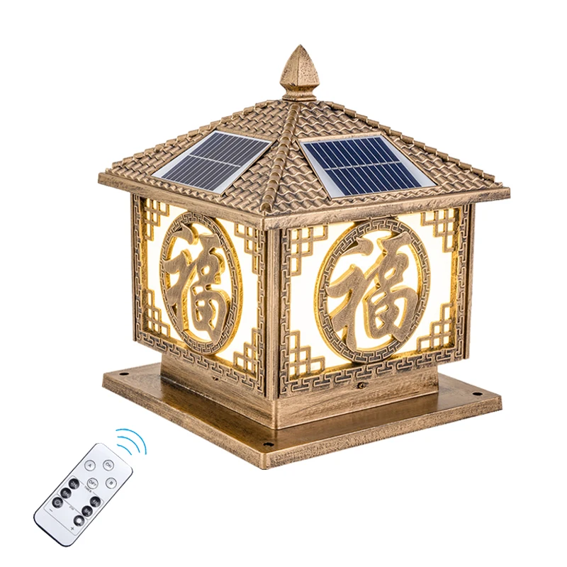 Solar-Energy-Column-Head-Lamp-Outdoor-Solar-Energy-Wall-Lamp-Retro ...