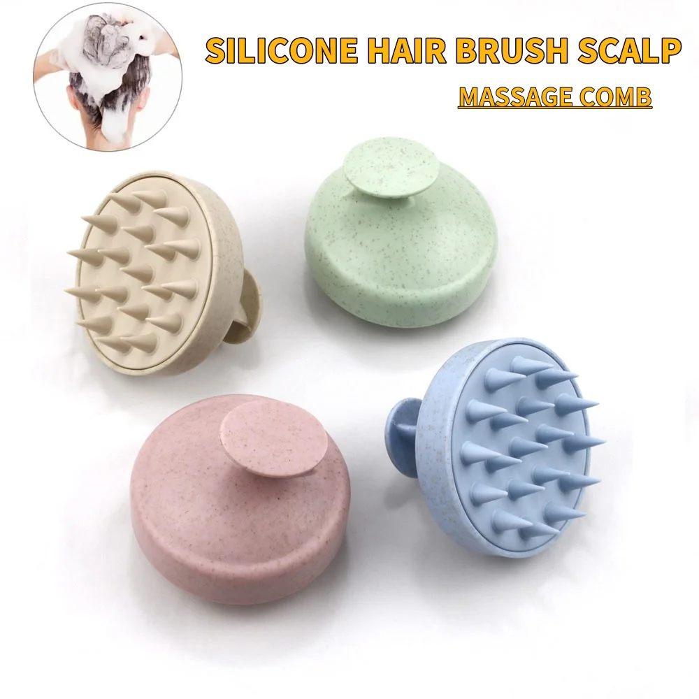 New-Silicone-Hair-Brush-Scalp-Massage-Comb-Clean-The-Scalp-Thoroughly ...