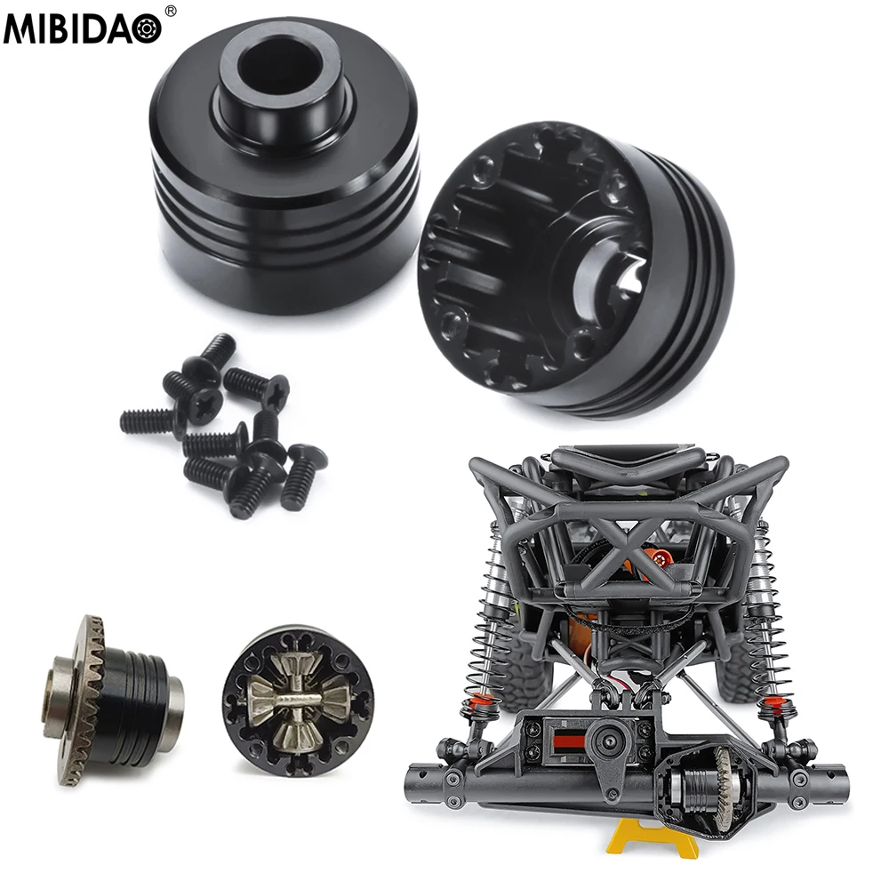 MIBIDAO 2Pcs Metal Front Rear Axle Diff Cover For 1/10 Axial RBX10 ...