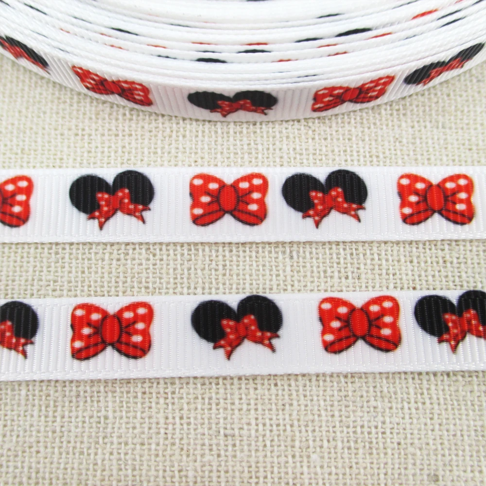 Cartoon Mouse Ribbon | Bow-knot Crafts - 5 Yards Cartoon Printed ...