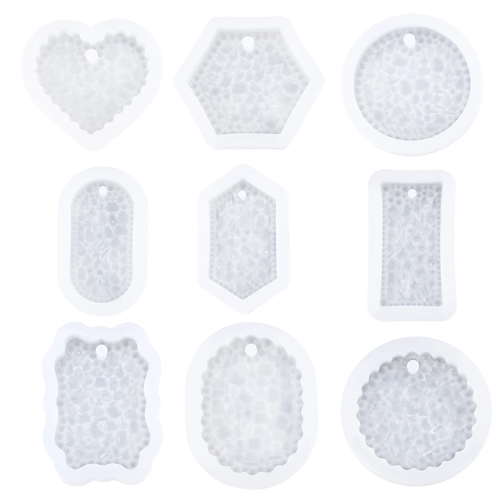 Diamond-Hanging-Tag-Silicone-Mold-Keychain-Pendant-Resin-Mold-With-Hole ...