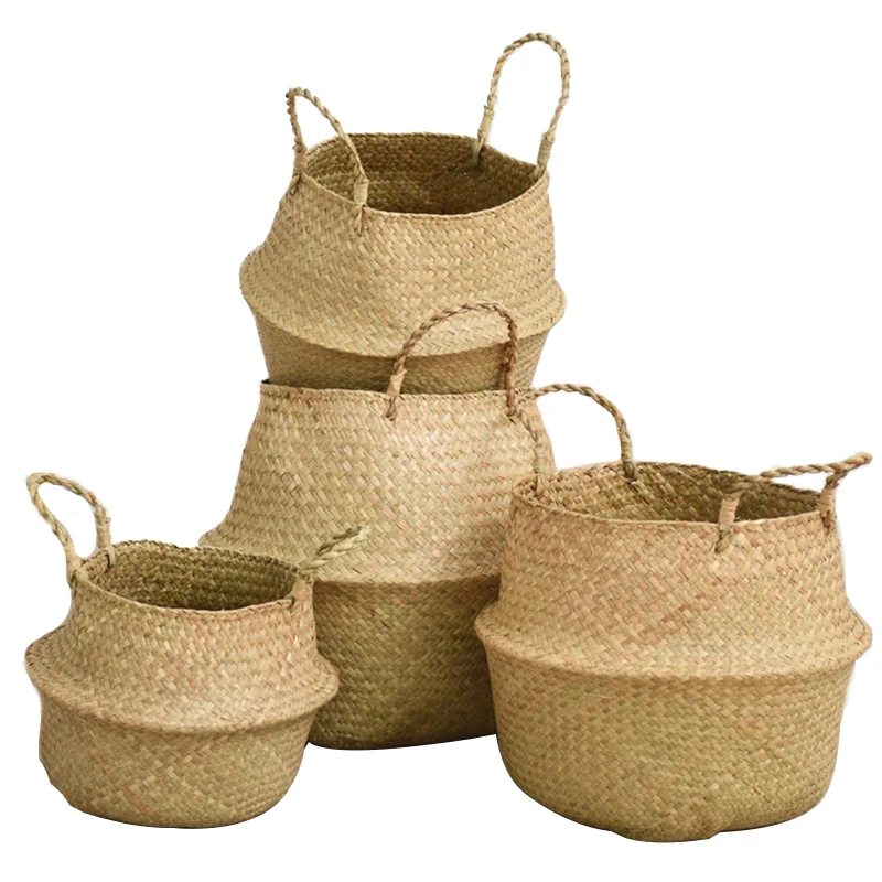 Seaweed Wicker Basket Wicker Basket Seagrass Storage Basket Woven ...