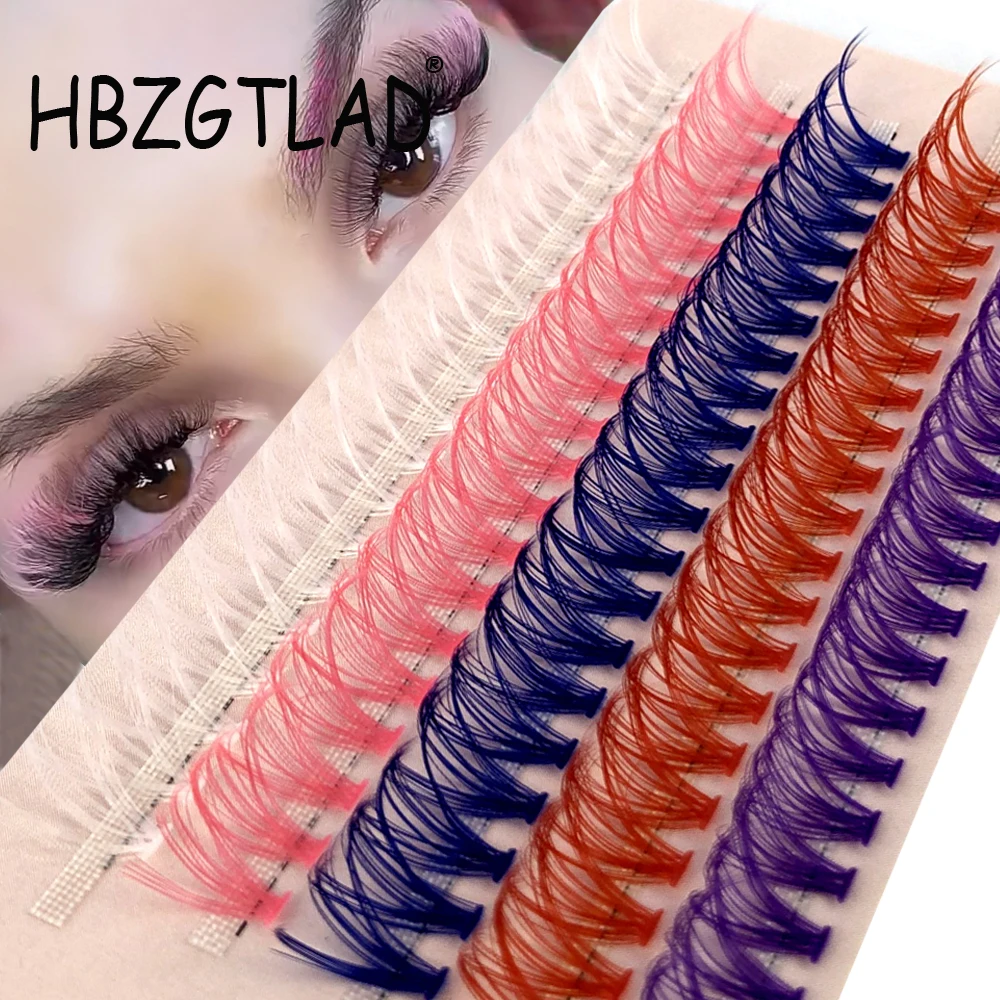 Blue-Purple-Mix-Colored-Lashes-Cluster-Eyelash-Extension-Natural-Long ...