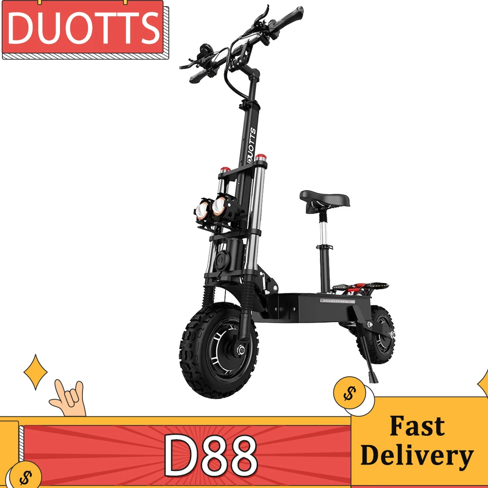 Duotts d88 scooter elétrico 11 tires pneus 2800w * 2 motor duplo 85km/h ...