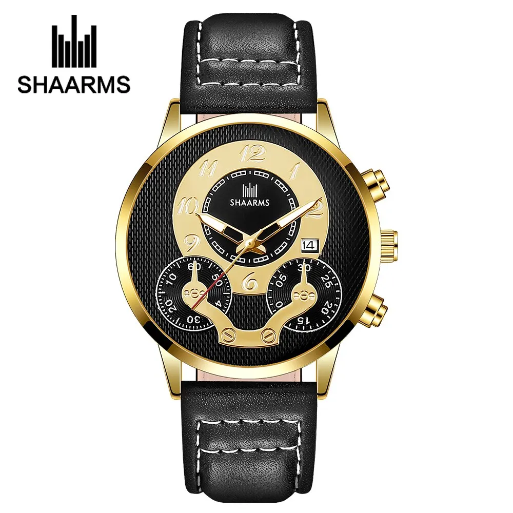 SHAARMS Mens Watches Top Brand Luxury Fashion Casual Business Quartz ...