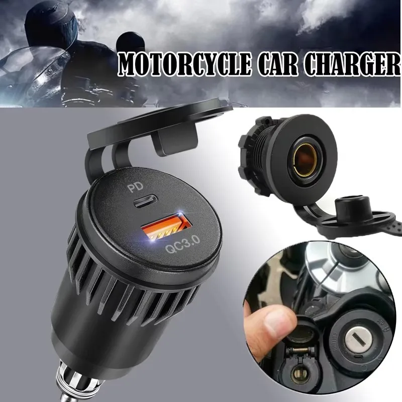 QC 3.0 motorcycle socket 12v to usb c eu plug USB C Fast Charging ...