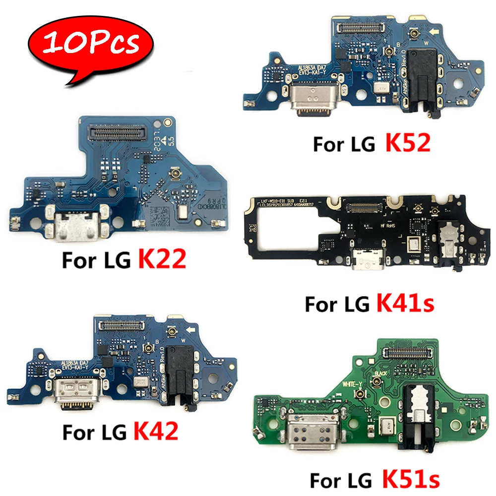 10Pcs，NEW USB Charging Port Microphone Dock Connector Board Flex Repair Parts For LG K8 Plus K22 ...