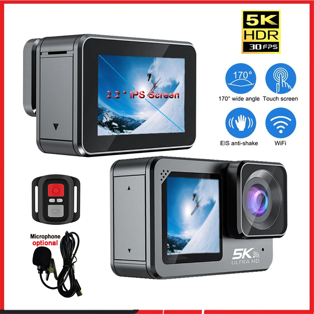 New-Action-Camera-5K-4K60FPS-48MP-2-2-Touch-LCD-EIS-Dual-Screen-Wi-Fi ...