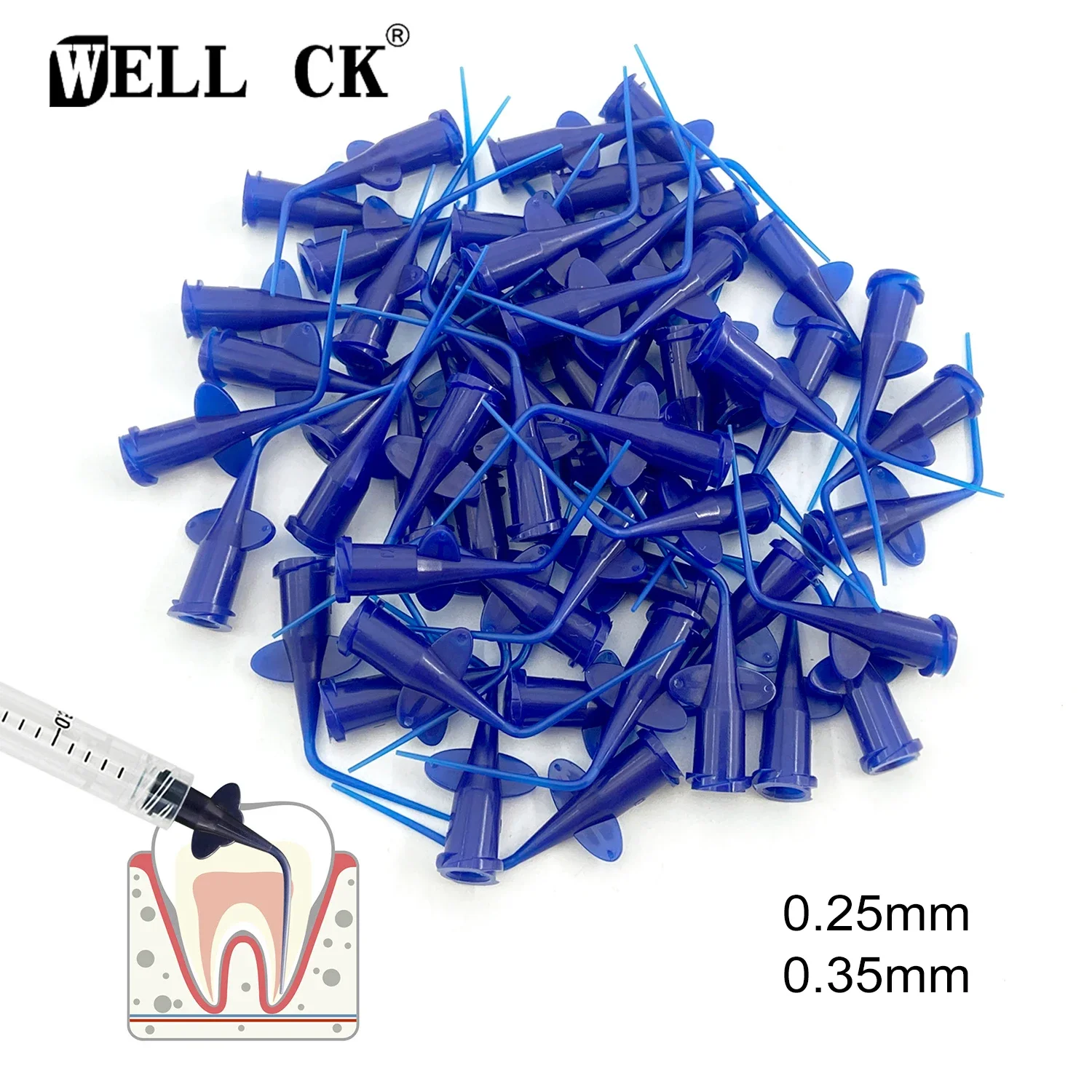 WELLCK Dental Disposable Plastic Syringe Tip Endo Irrigation Disposable ...