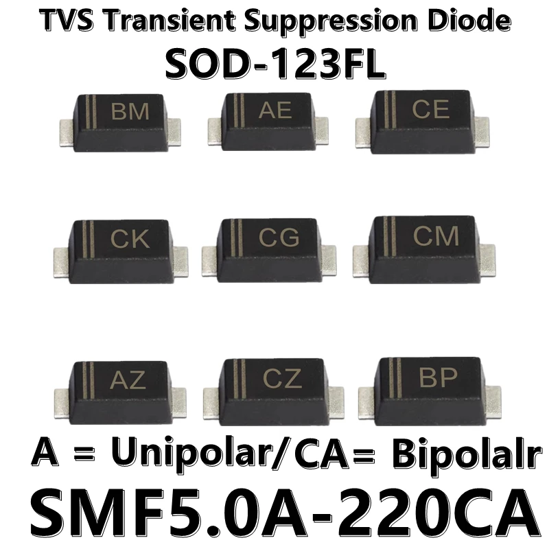 20pcs-SMF45A-CV-SMF45CA-CCV-45V-SMD-Unipolar-Bipolalr-TVS-Transient ...