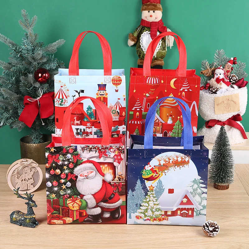 4pcs-Christmas-Handbag-Non-woven-Gift-Packing-Bag-Cartoon-Santa-Claus ...