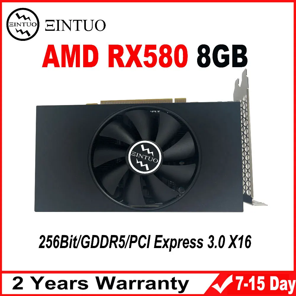 For AMD Radeon RX580 8GB 2048SP Gaming Graphics Card 256Bit GDDR5 6Pin ...