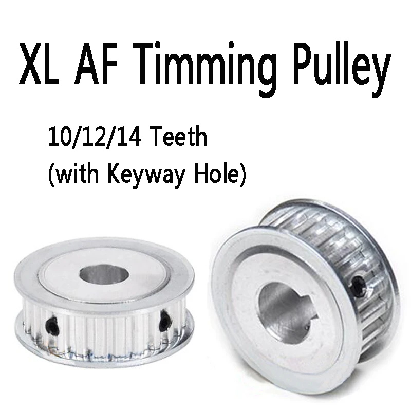 2pieces Xl10/12/14teeth Af Type Timming Pulley With Keyway Hole Slot ...