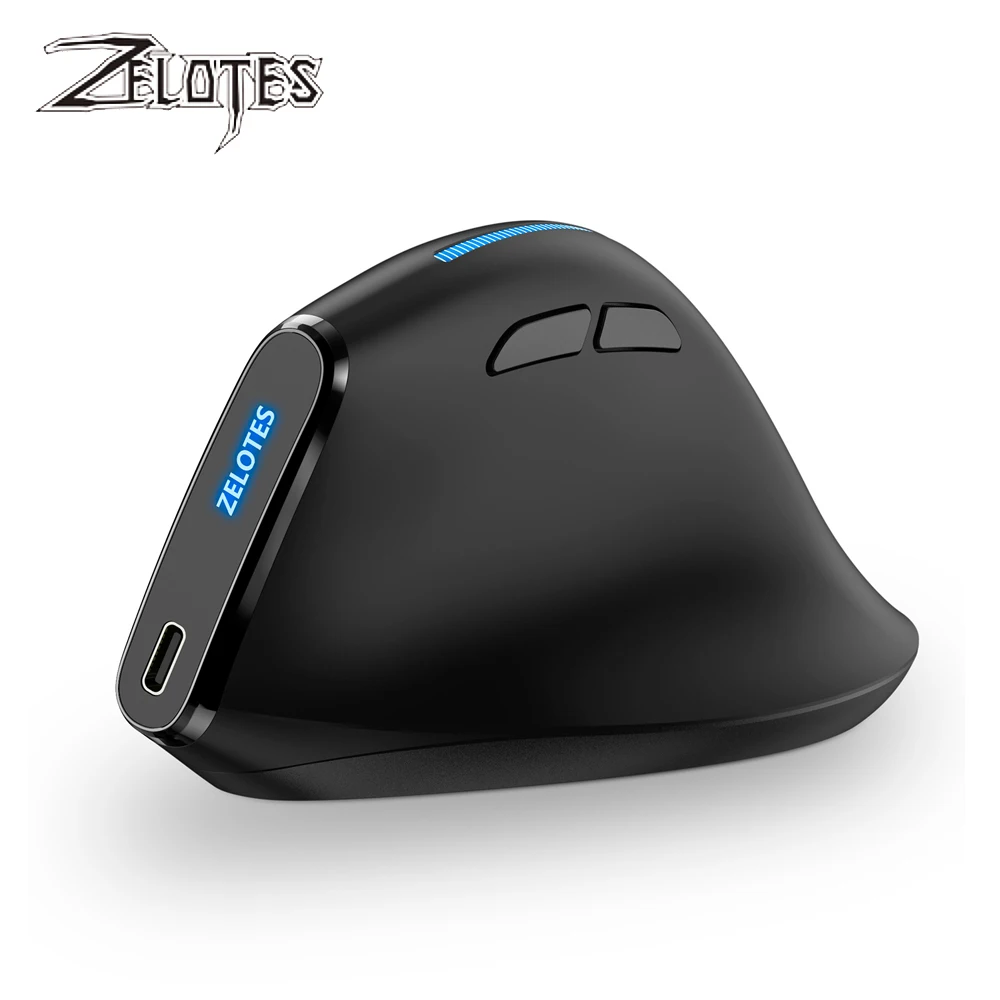 Zelotes óptico 2.4g mouse 6 botões F 36A vertical mouse 2400 dpi ...