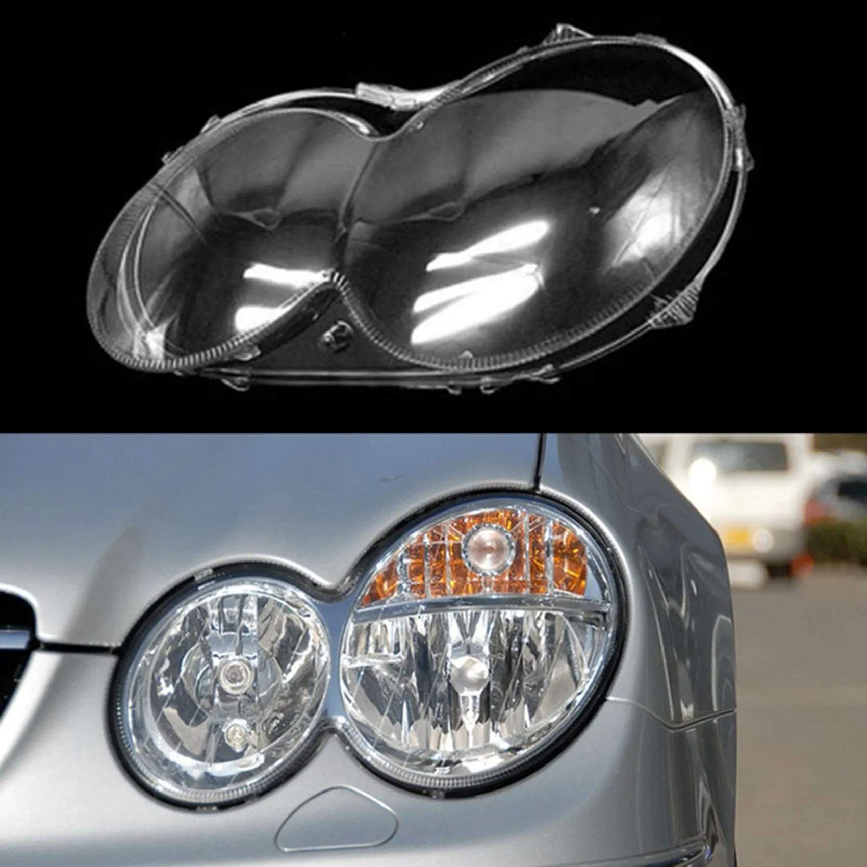 Car Front Left Headlight Lens Cover Transparent Lamp Shade Glass Lamp ...