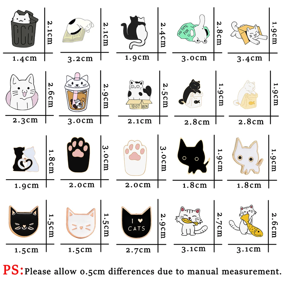 Collector Metal Pin Enamel Pin Bathing Cat Brooch Alloy Cute Cartoon ...