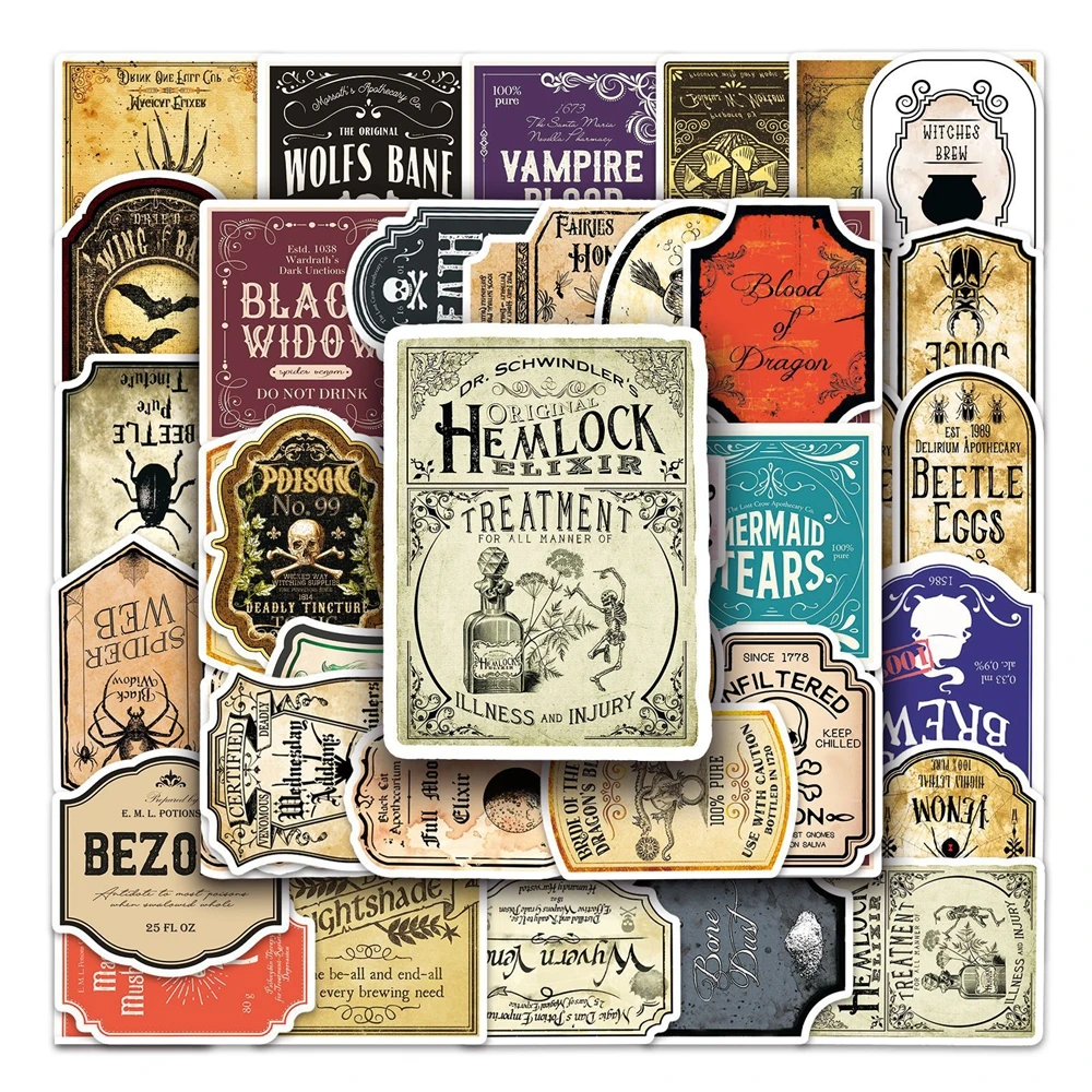 Vintage Potion Bottle Labels