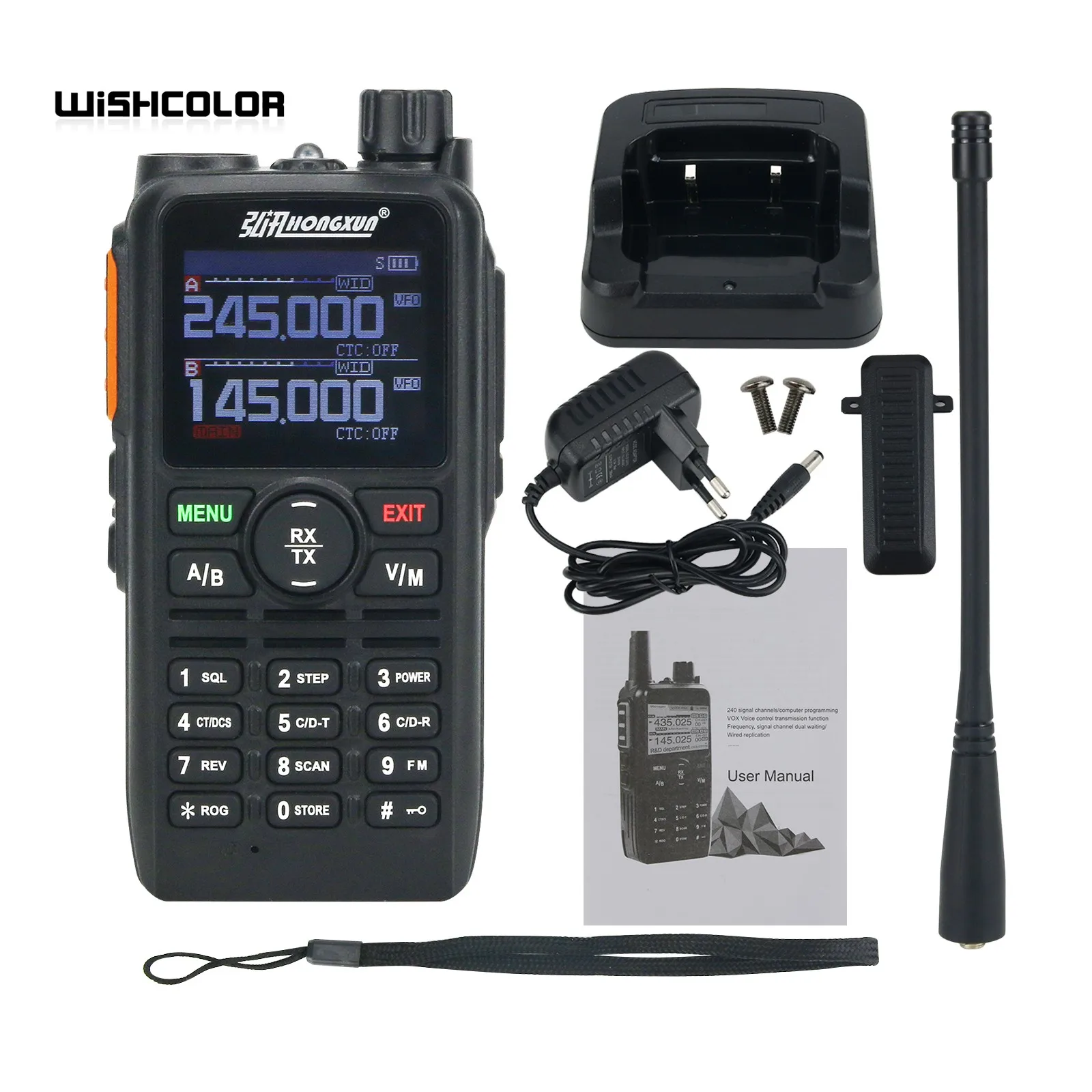 Wishcolor-UV-668-5W-Walkie-Talkie-Portable-Handheld-Transceiver-VHF-UHF ...