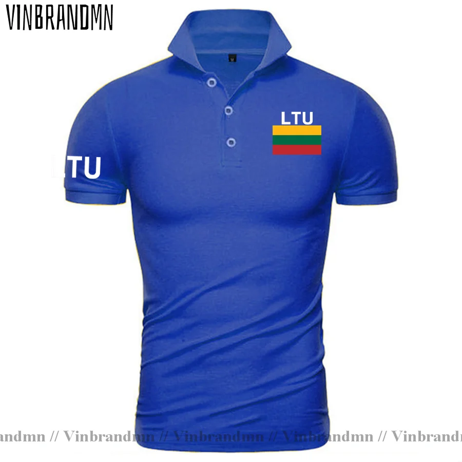 Lithuania Lithuanian Polo Shirts Men Short Sleeve White Brands Printed ...