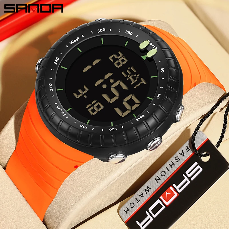 SANDA-relojes-electr-nicos-multifunci-n-para-hombre-reloj-despertador-Digital-con-luz-LED ...