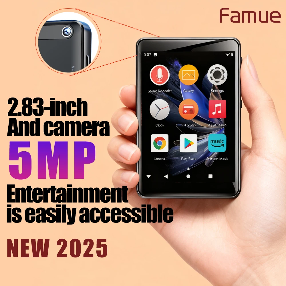 Famue PA03 Mini Android MP4 Player 2.83 Inch WiFi with Play Store ...