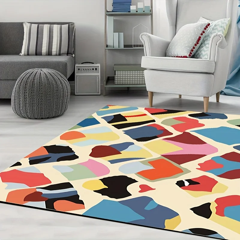 1pc-Modern-Bohemian-Area-Rug-Non-Shedding-Distressed-Carpet-Washable ...