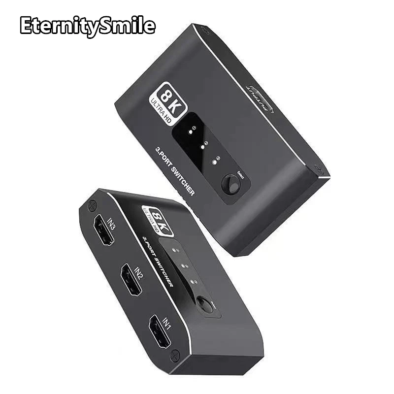 HDMI-Switcher-3-in-1-Out-3-Port-HDMI-Selector-Supports-8K-60Hz-4K-120Hz ...