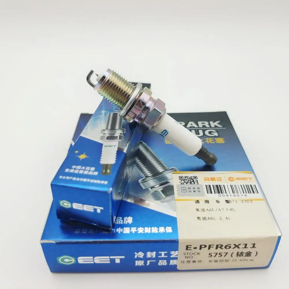 4Pcs 101905611A 5757 PFR6X-11 Iridium Spark Plug For Audi A4L A5 A6 A6L ...