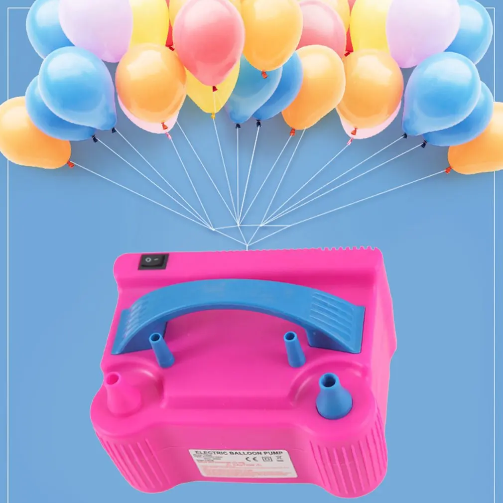 220V Electric Balloon Inflator Pump AC Plug Double Hole Nozzle Air ...