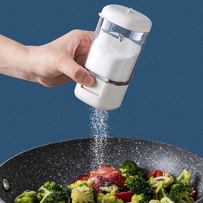 Push-type Salt Dispenser Sugar Bottle Spice Pepper Shaker Can Jar ...