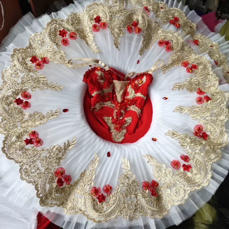 Flower Fairy Professional Ballet Tutu Red Adult Children Swan Lake ...