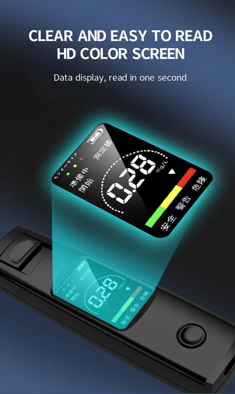Ethylotest,Éthylomètre portable haute sensibilité,affichage HD,charge ...