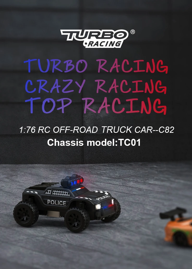 Turbo Racing 1:76 C82 Police RC Car