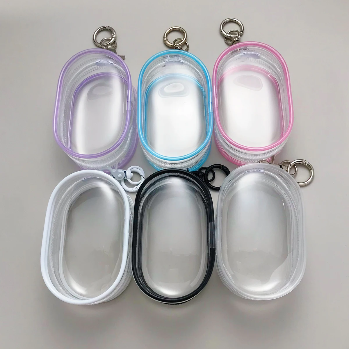 Colorful-Thicken-Transparent-PVC-Mystery-Box-Keychain-Jewelry-Organizer ...