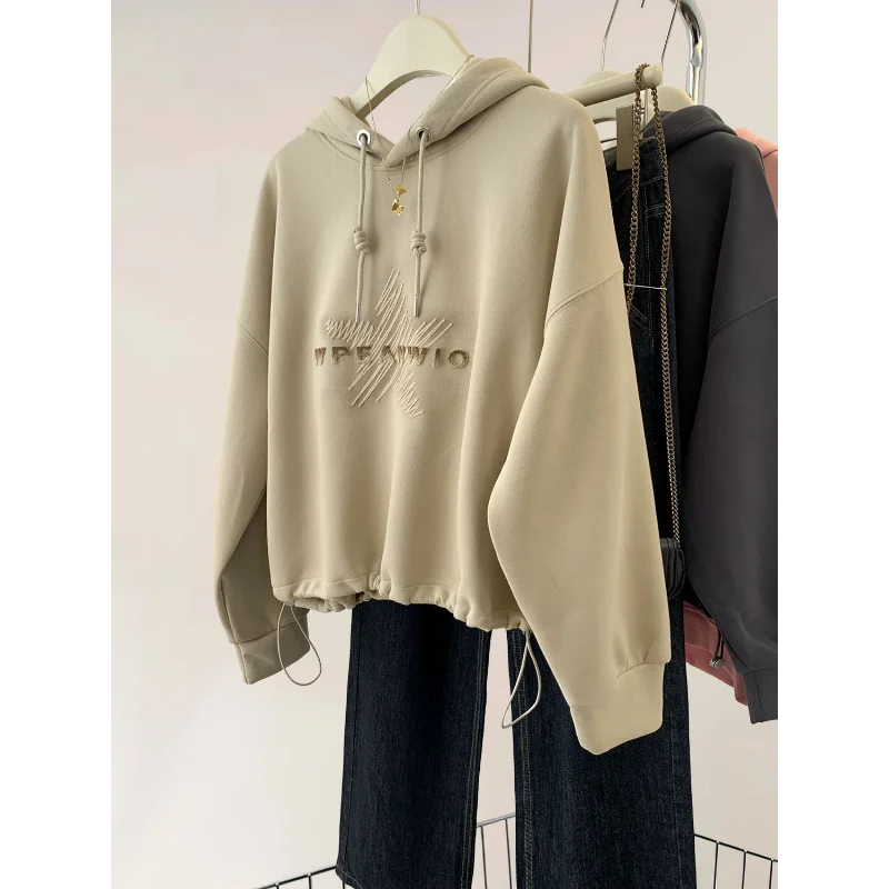 American Retro Hooded Sweatshirt Women in Spring and Autumn New Design ...