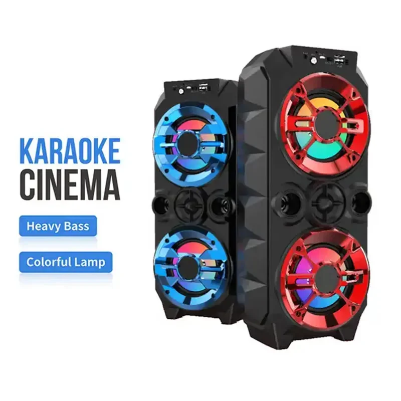 Outdoor-Dual-4-inch-Boombox-Square-Dance-Bluetooth-Speaker-Portable-360 ...