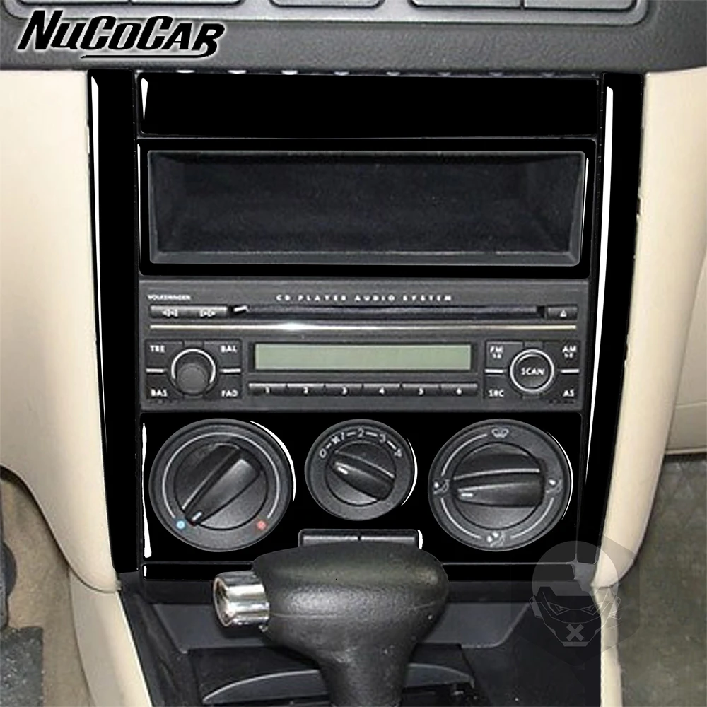 For-Volkswagen-Golf-4-MK4-1999-2004-Piano-Black-Central-control-radio ...