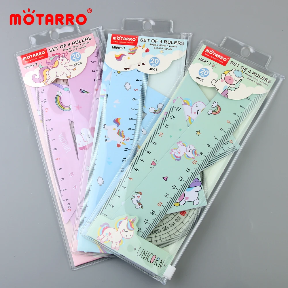 4-in-1-Cute-Cartoon-Ruler-Stationery-Set-Multifunctional-Combination ...